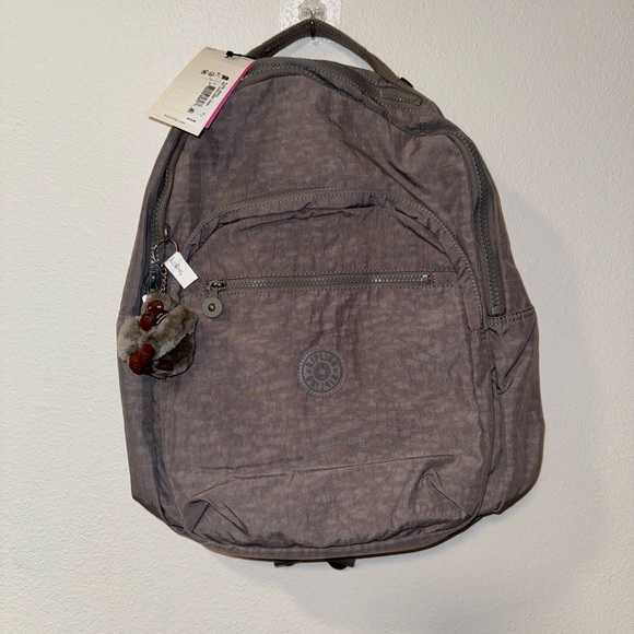 Kipling | Bags | Kipling Seoul Large Backpack Cool Gray Tonal W Laptop ...